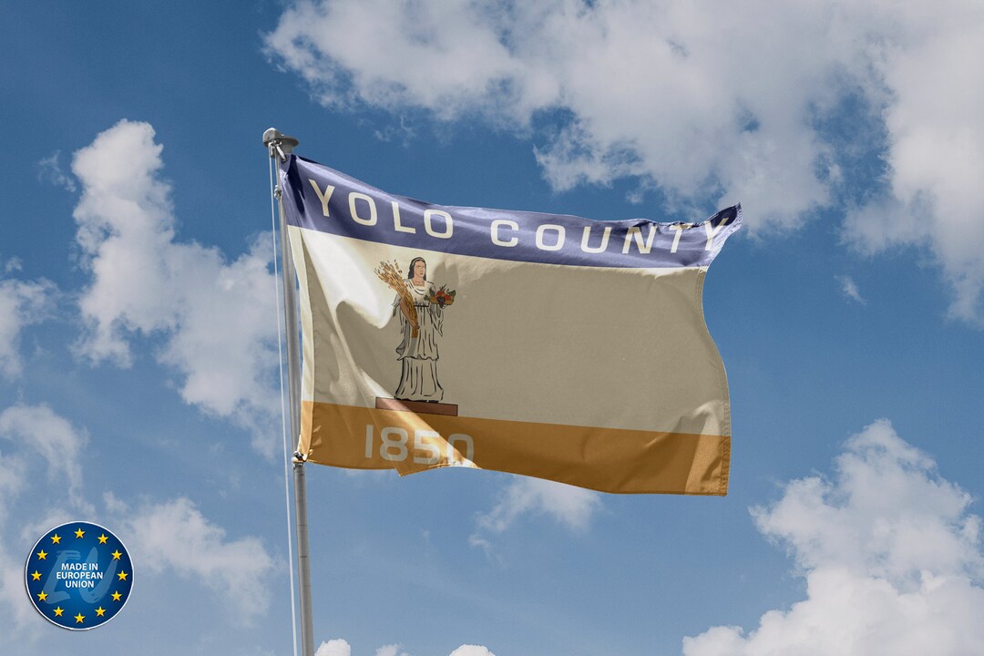 Flag of Yolo County, California, Unique Print, 3x5 Ft / 90x150 Cm Size ...