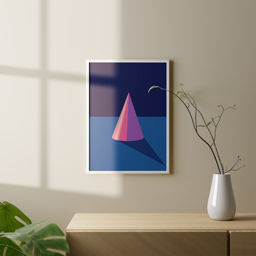 Simple Cone Poster Unique Design Print High Quality - Etsy