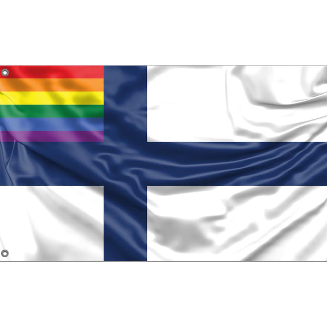 Finland LGBTQ Flag Unique Design Print High Quality Materials Size 3x5 ...
