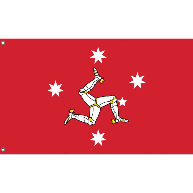 Australian-manx Heritage Flag Unique Design Print Hiqh - Etsy