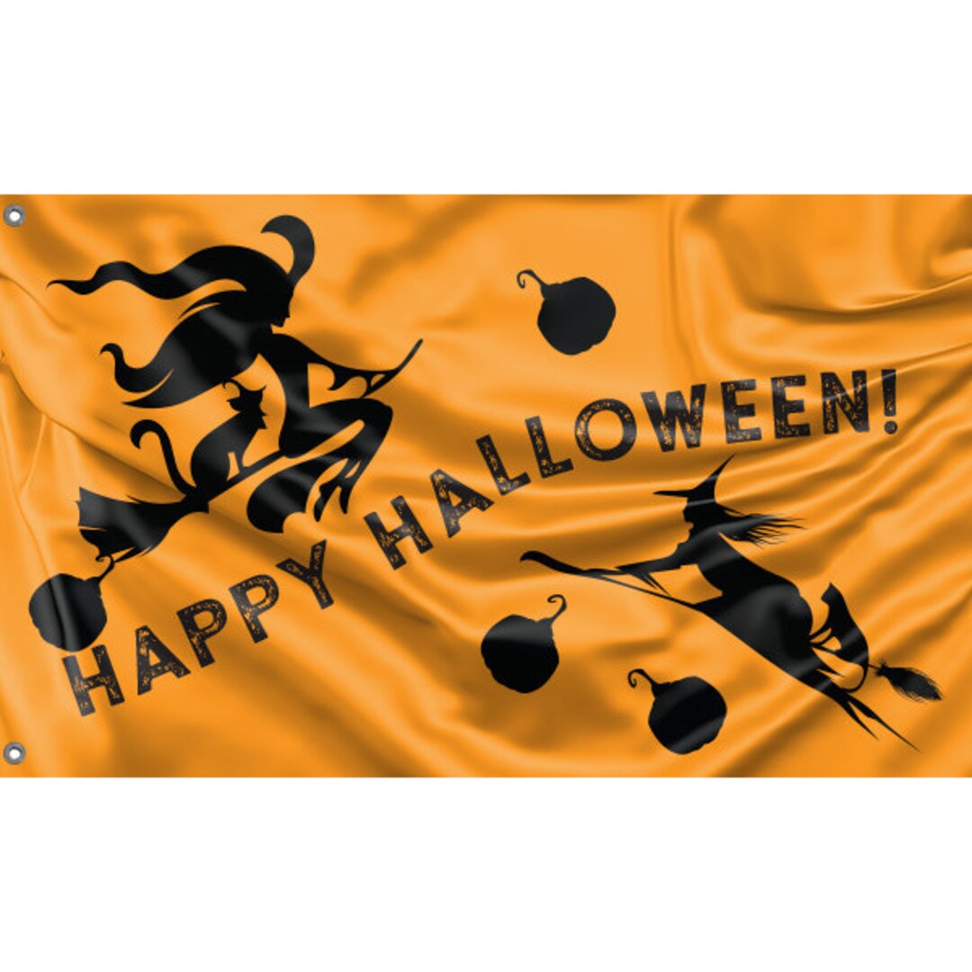 Halloween Witch Flag Unique Design Print Hiqh Quality Materials Size ...