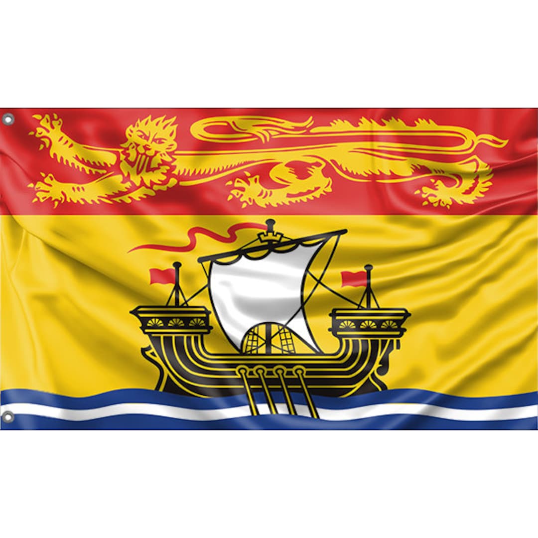 Flag of New Brunswick, Canada Unique Design Print High Quality ...