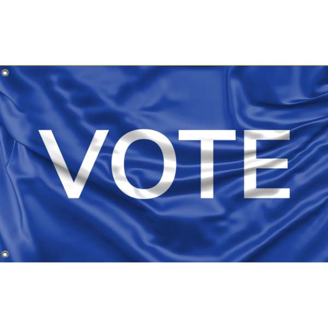 Blue Vote Flag Unique Design Print High Quality Materials Size 3x5 Ft ...
