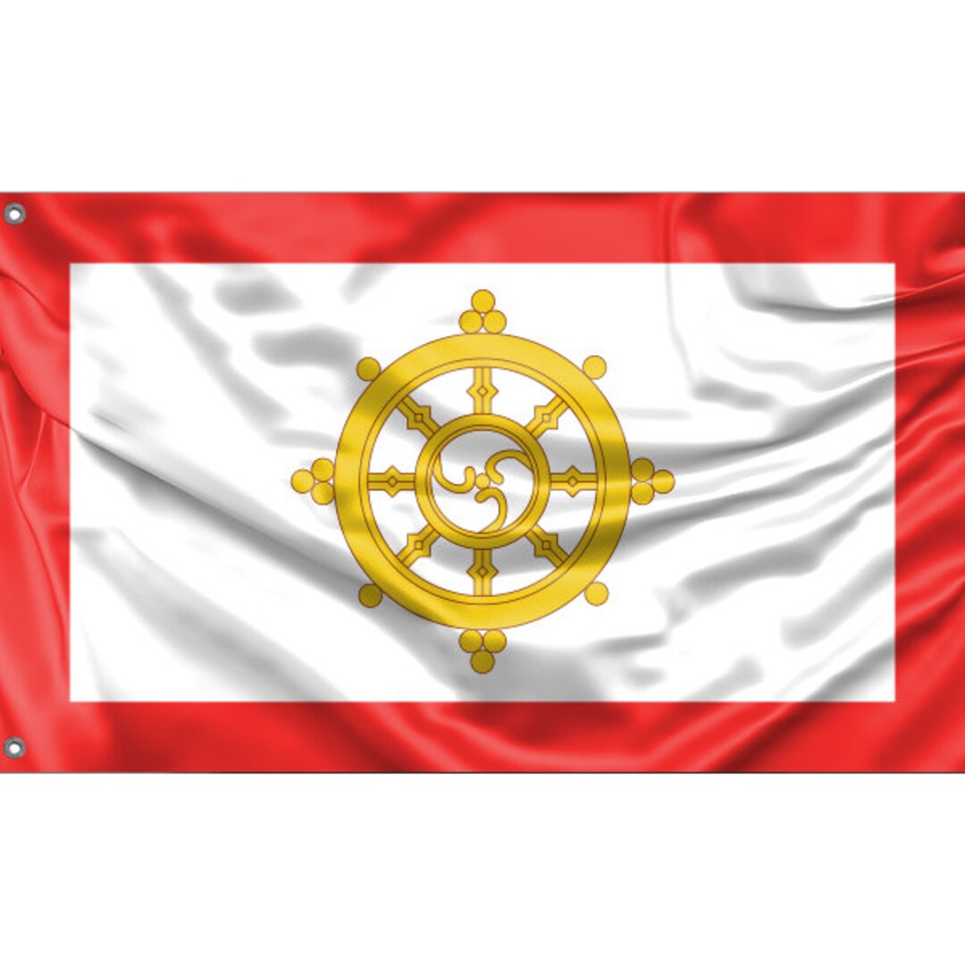 Kingdom of Sikkim 1642-1975 Flag Unique Print, 3x5 Ft / 90x150 Cm Size ...