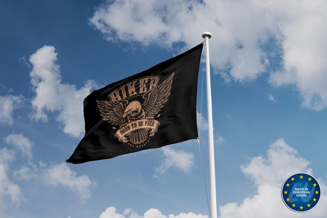 Born to Be Free Biker Flag V | Unique Design Print | High Quality ...