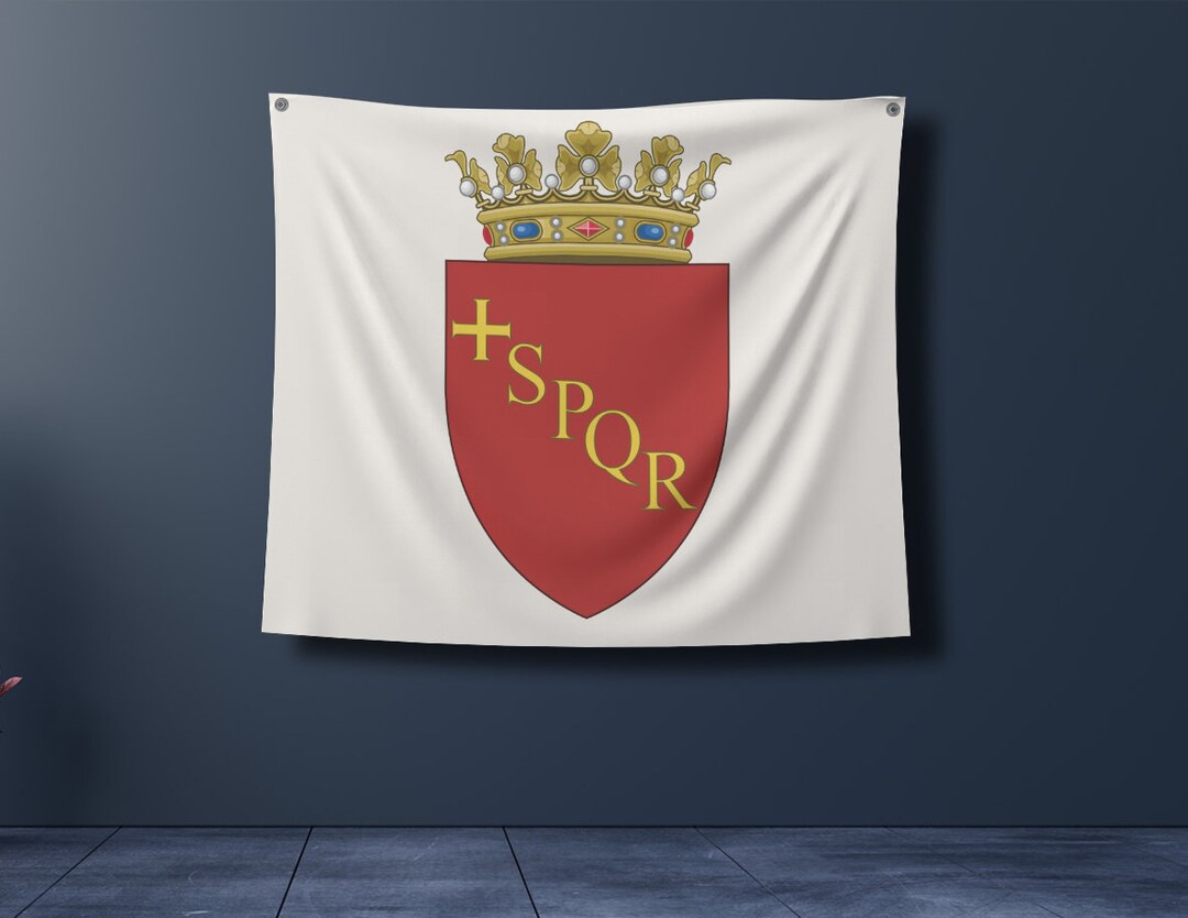 Rome Coat of Arms Tapestry Unique Design Print High Quality Materials ...