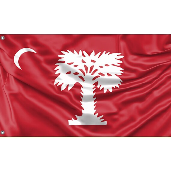 Big Red American Civil War Flag Unique Design Print High | Etsy