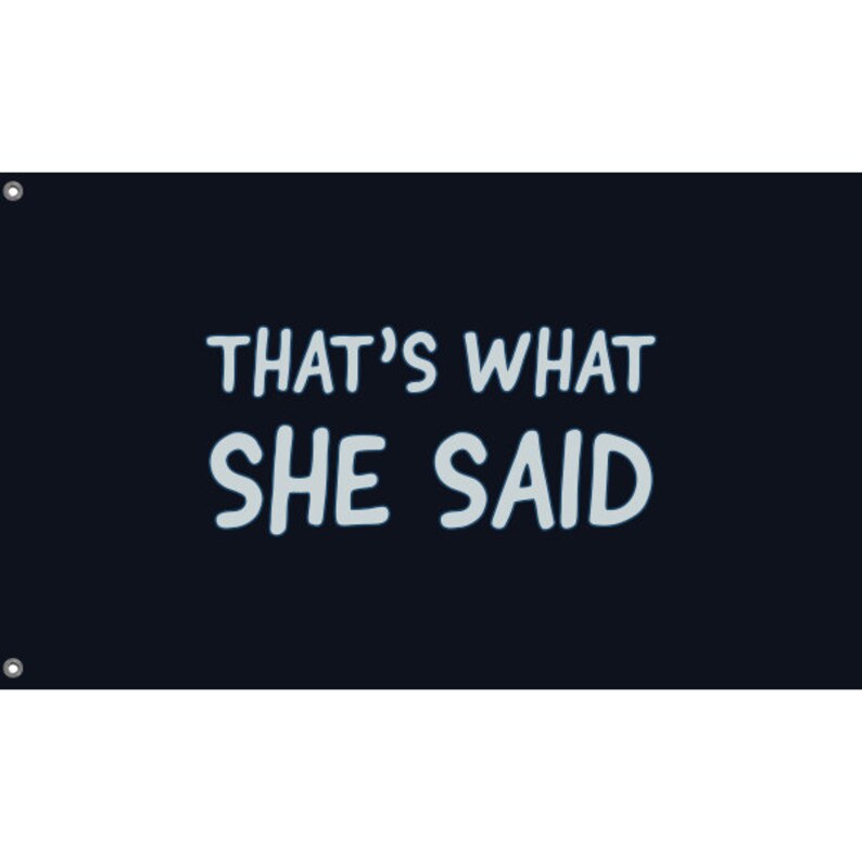 That's What She Said Flag | Unique Design Print | Hiqh Quality ...