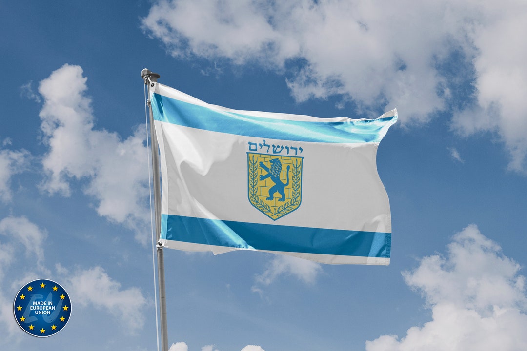 Flag of Jerusalem, Israel | Unique Design Print | High Quality ...