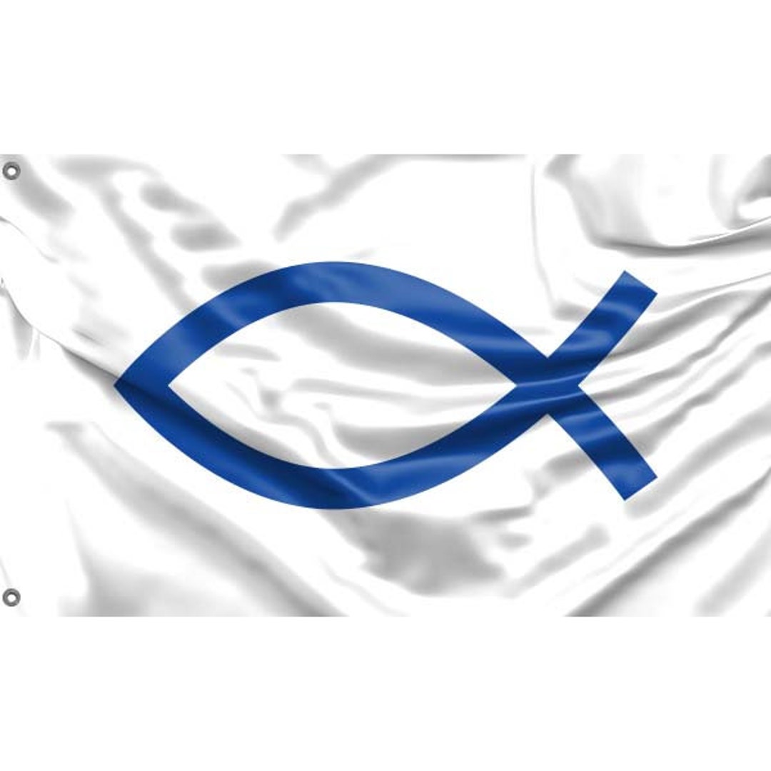 Christian Fish Flag Unique Design Print High Quality Materials Size 3x5 ...