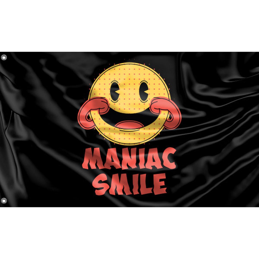 Maniac Smile Flag Unique Design Print High Quality - Etsy
