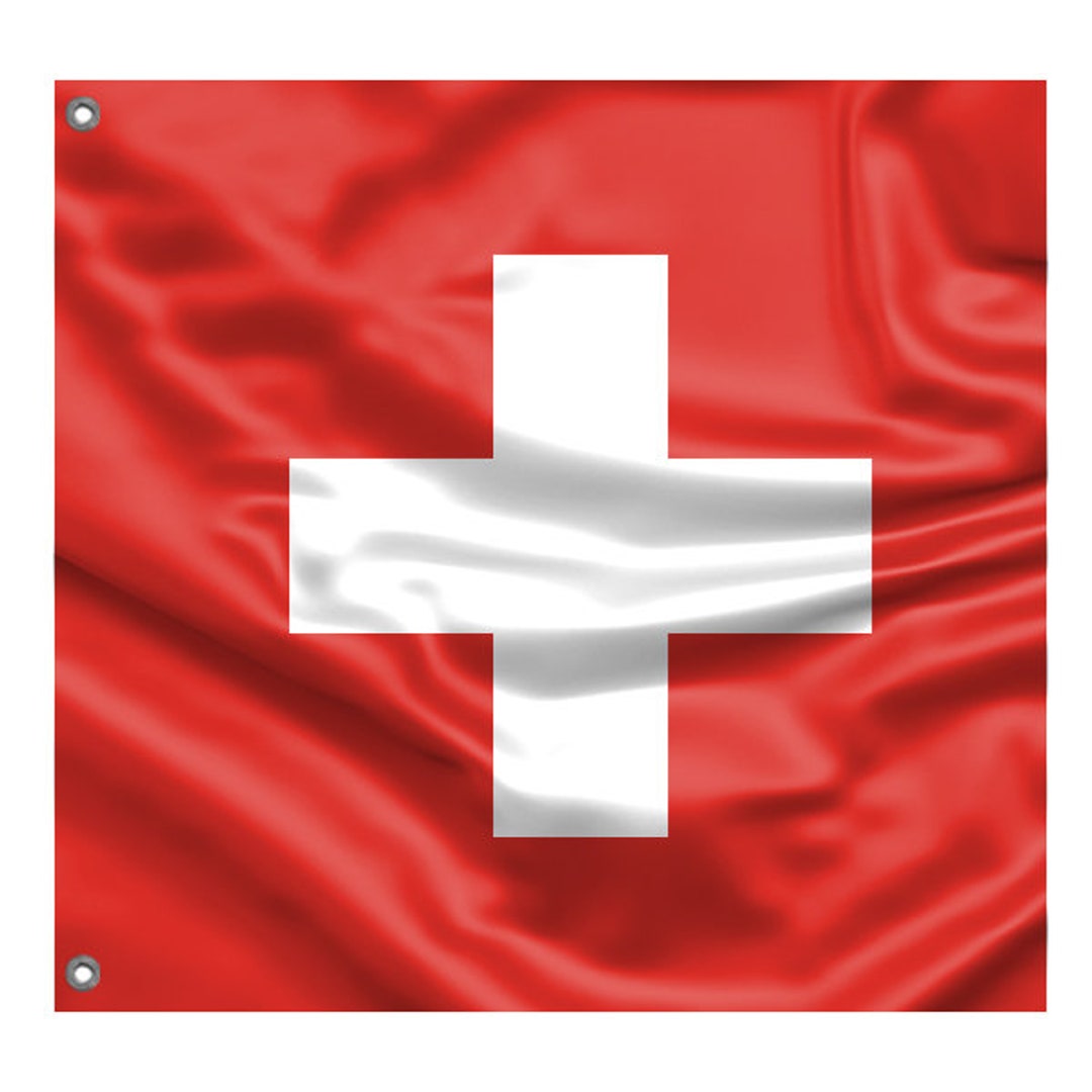 Switzerland Square Flag Unique Design Print High Quality Materials Size ...