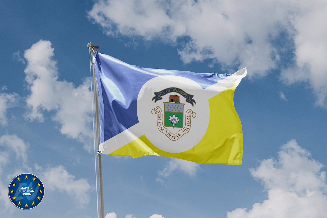 Flag of Winnipeg, Canada | Unique Design Print | High Quality Materials ...