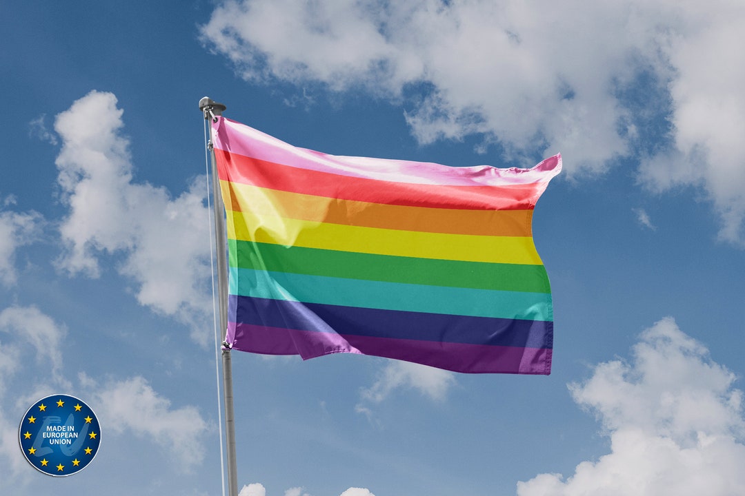 Gilbert Baker Pride Flag | Unique Design Print | High Quality Materials ...
