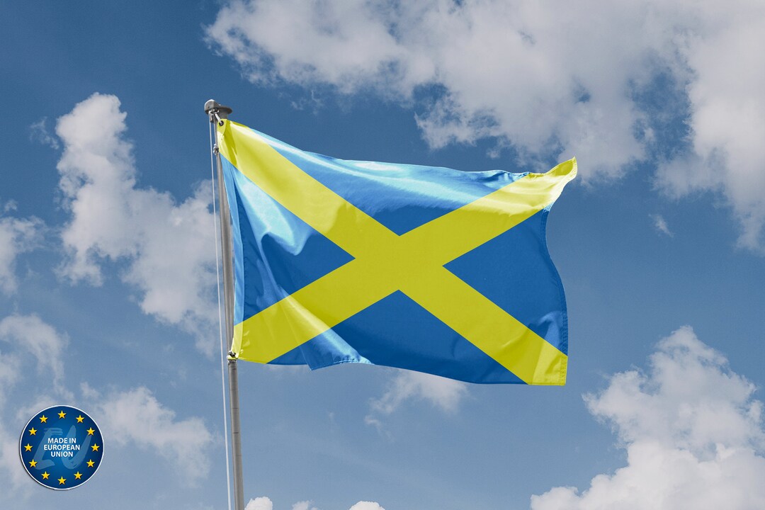 Saint Alban's Cross Flag Unique Print, 3x5 Ft / 90x150 Cm Size, EU Made ...