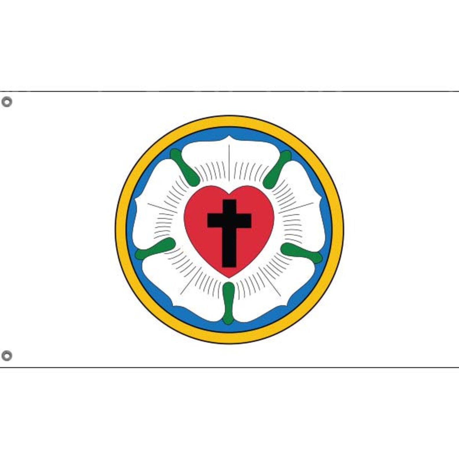 Lutheran Rose Flag | Unique Design Print | High Quality Materials | 5 ...