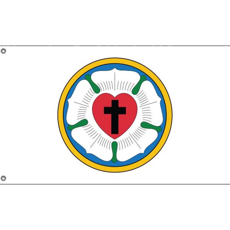 Lutheran Rose Flag Unique Design Print High Quality | Etsy