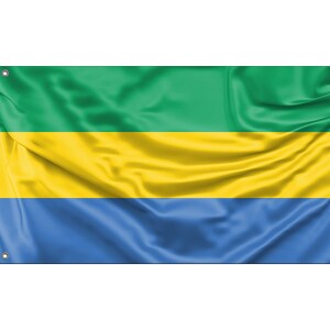 Flag of Gabon Unique Design Print High Quality Materials Size 3x5 Ft ...