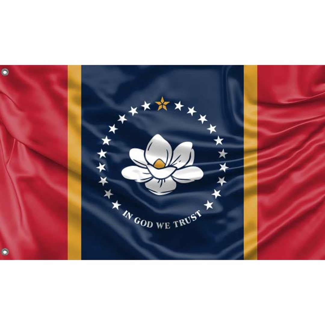 State of Mississippi Flag Unique Design Print High Quality Materials ...