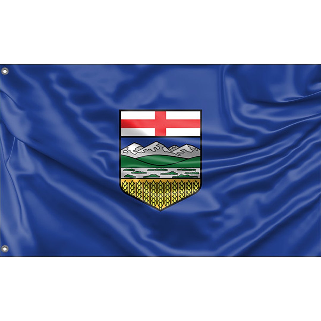 Flag of Alberta, Canada Unique Design Print High Quality Materials Size ...