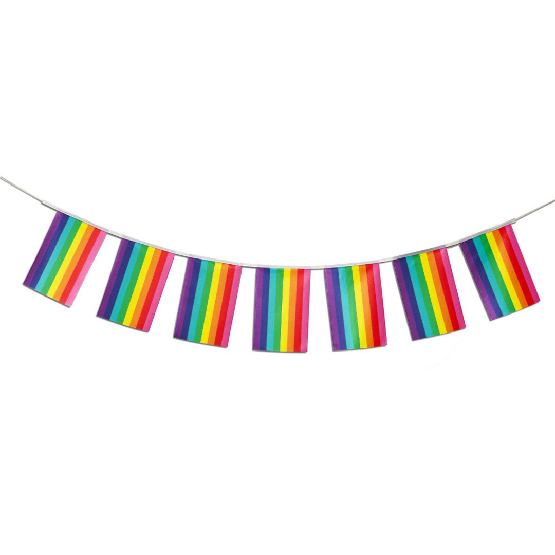 Gilbert Baker Pride Flag Garland | Unique Design Home Decor | High ...
