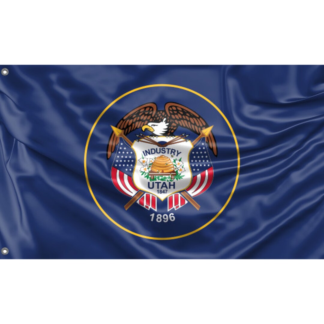 State Flag of Utah, USA, Unique Print, 3x5 Ft / 90x150 Cm Size, EU Made ...