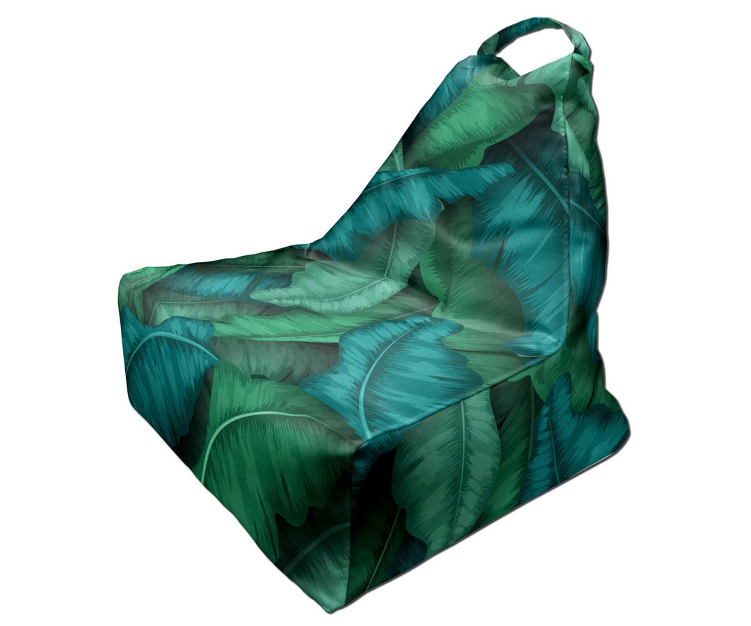 Bean Bag Chair With Tropical Leaves Print III | Unique Design | Full ...