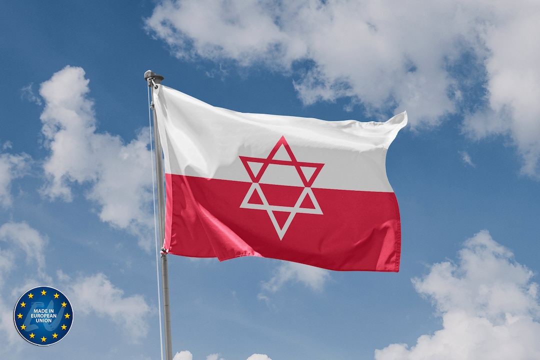 Flag of Polish Jews | Unique Design Print | High Quality Materials ...