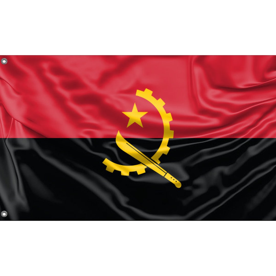 Republic of Angola Flag Unique Design Print High Quality Materials 5 ...
