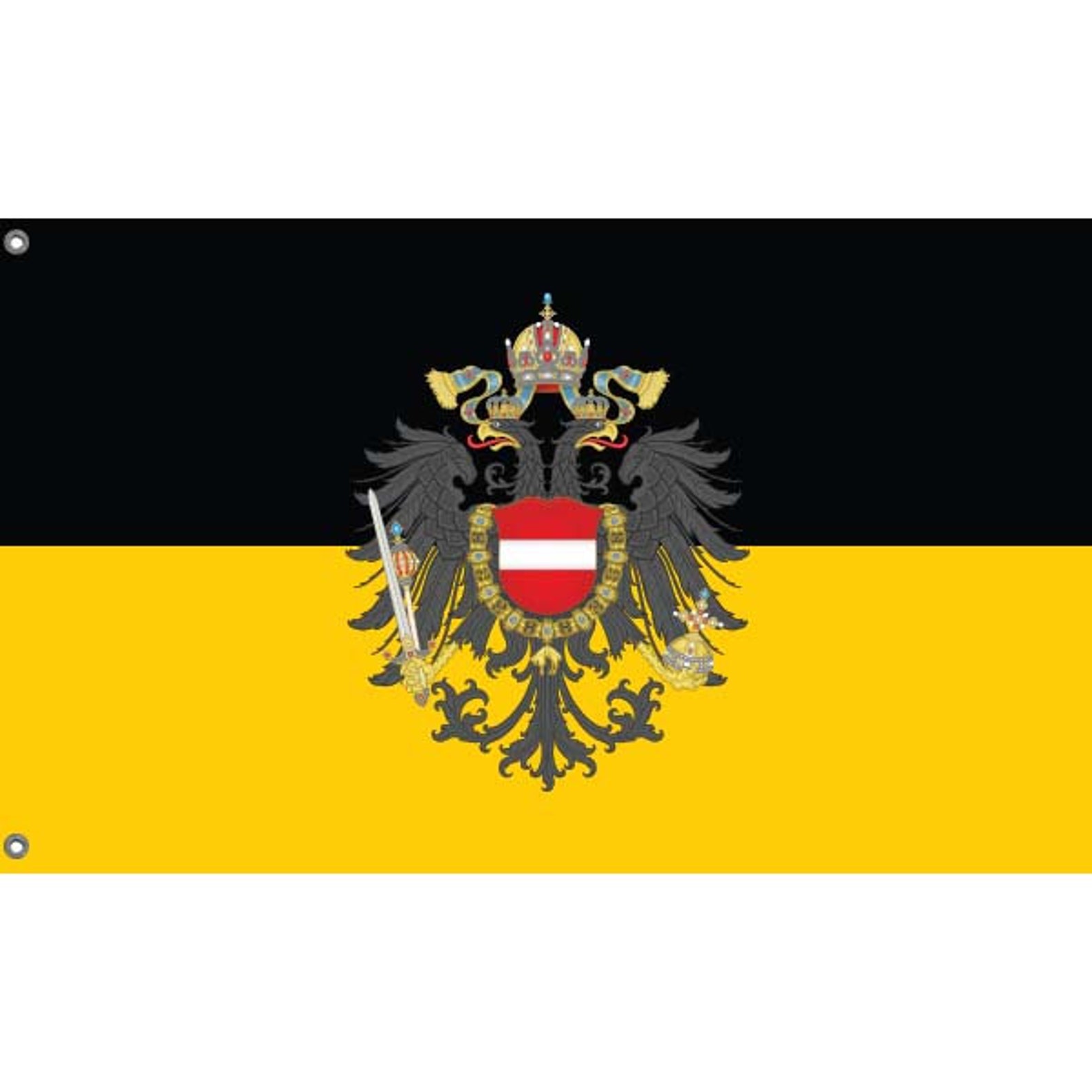 Austrian Empire Flag | Unique Design Print | Hiqh Quality Materials | 5 ...