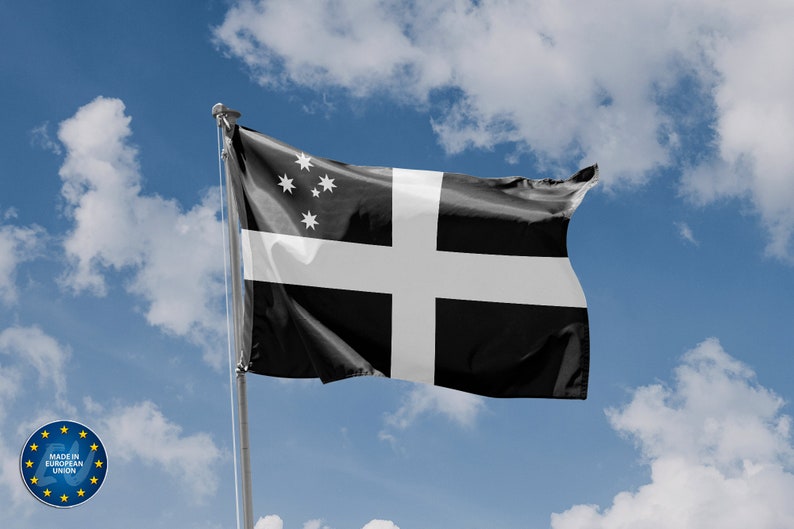 Australian-cornish Heritage Flag Unique Design Print Hiqh - Etsy