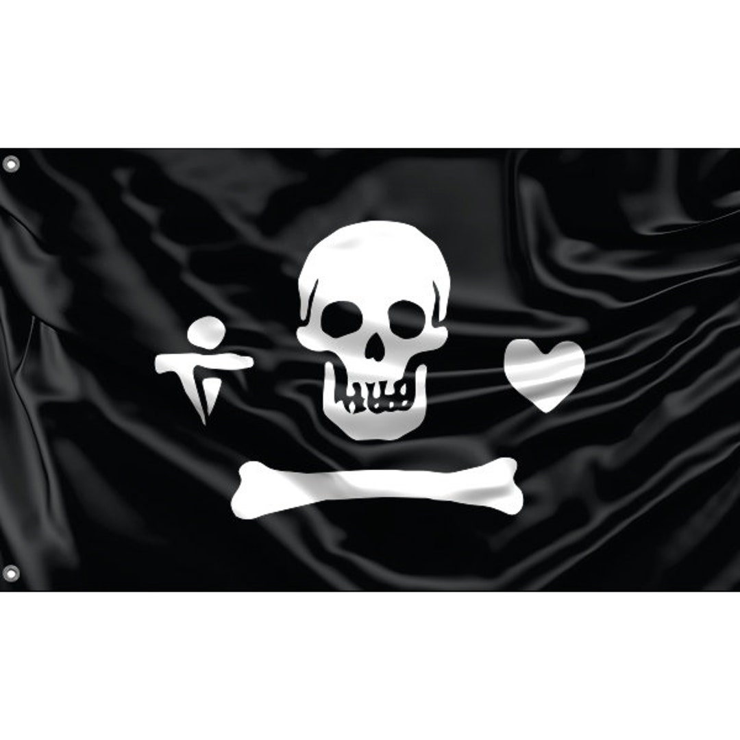 Stede Bonnet Pirate Flag Unique Print 3x5 Ft / 90x150 Cm - Etsy UK