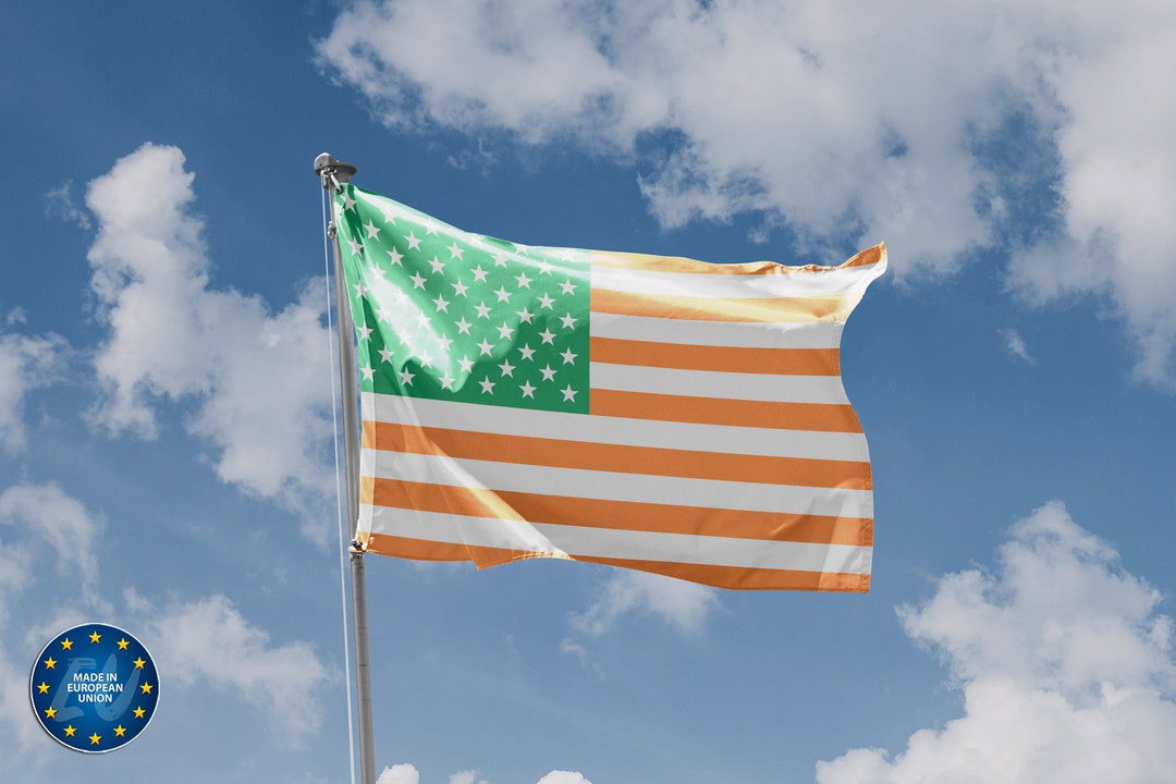 Irish American Flag | Unique Design Print | High Quality Materials | 5 ...