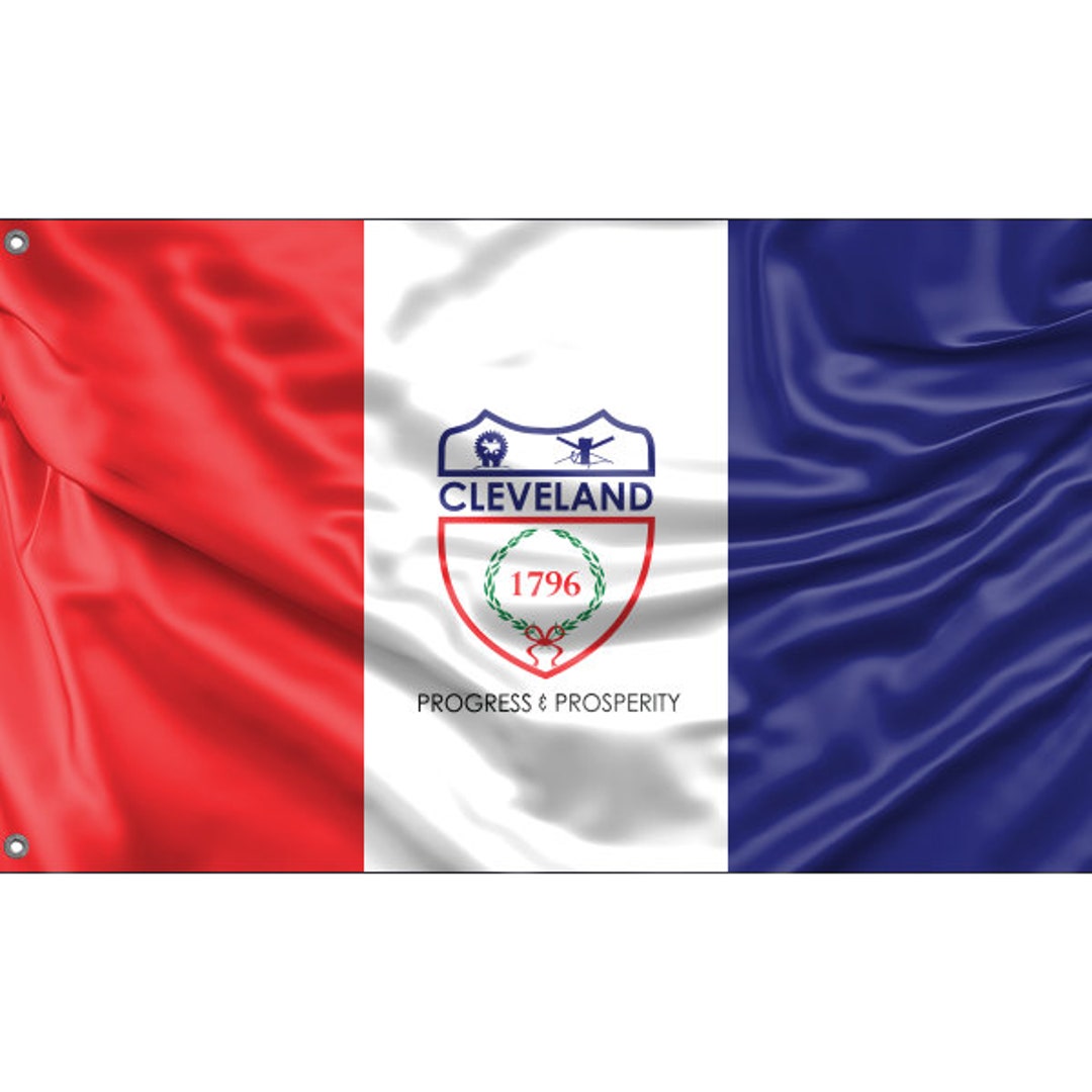 Flag of Cleveland, Ohio, Unique Print, 3x5 Ft / 90x150 Cm Size, EU Made ...