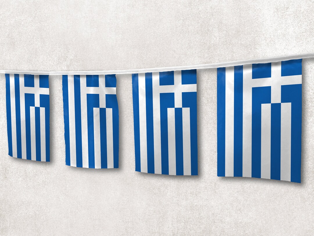 Greece Flag Garland | Unique Design Home Decor | High Quality Materials ...