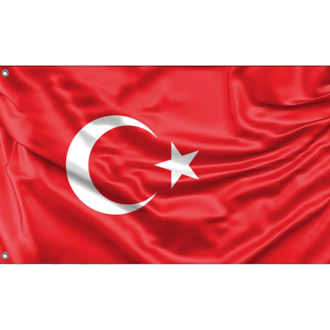 Turkiye Flag Unique Design Print High Quality Materials 5 Sizes Made in ...