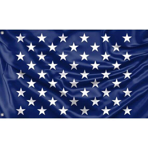 US Naval Jack Flag Unique Design Print Hiqh Quality | Etsy