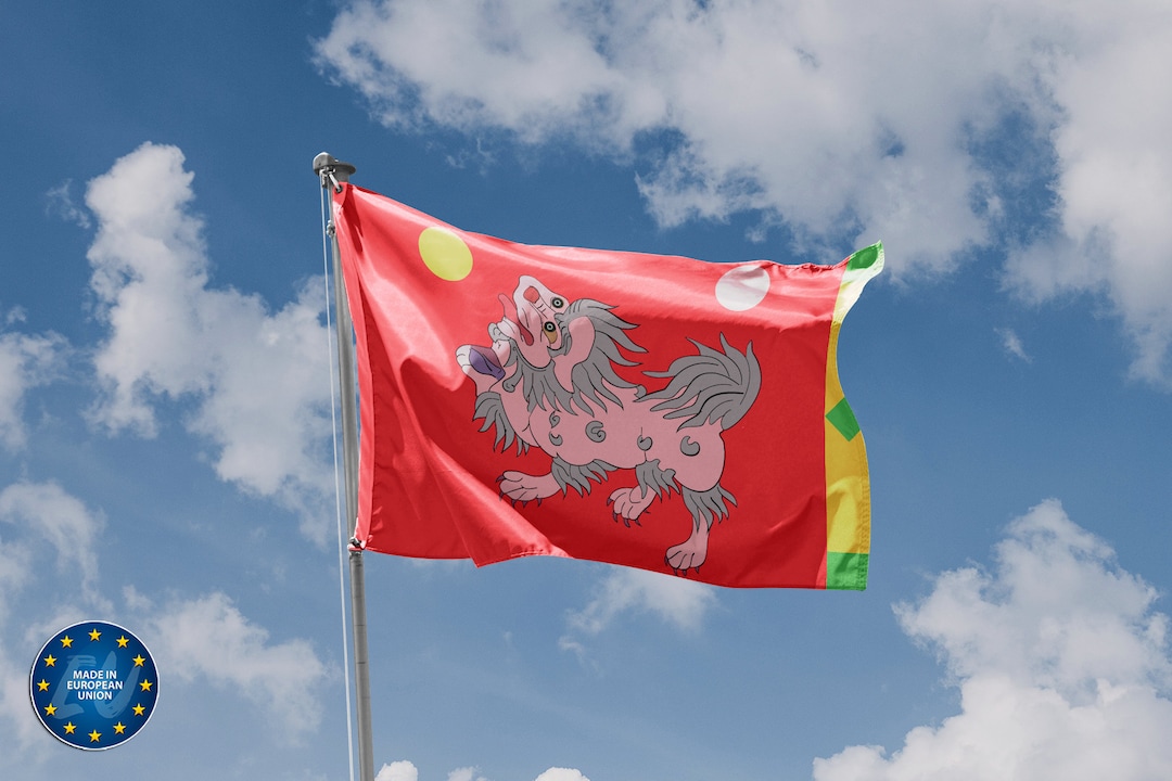 Tibetan Snow Leopard Flag, Unique Print, 3x5 Ft / 90x150 Cm Size, EU ...