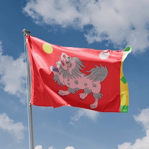 Tibetan Snow Leopard Flag, Unique Print, 3x5 Ft / 90x150 Cm Size, EU ...