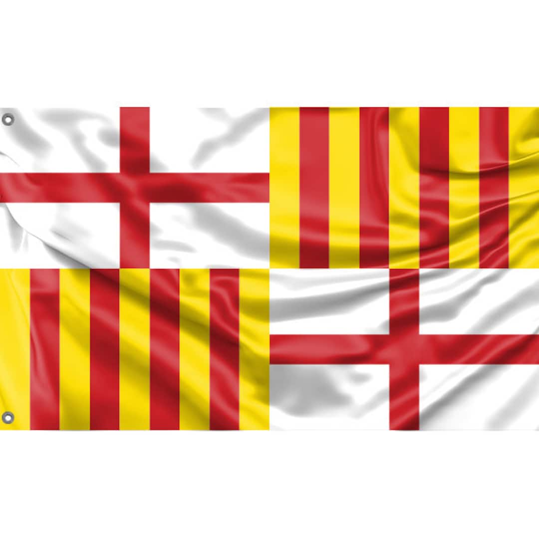 Barcelona City Flag Unique Design Print High Quality - Etsy