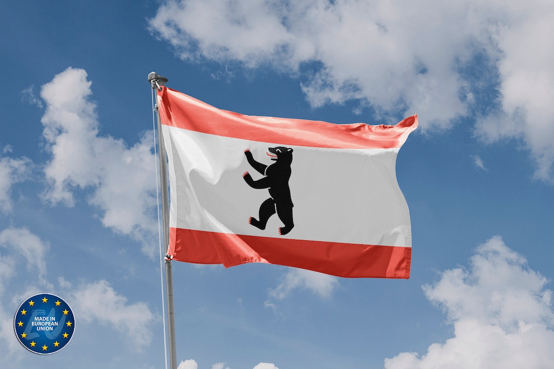 Berlin City Flag Unique Print, 3x5 Ft / 90x150 Cm Size, EU Made - Etsy