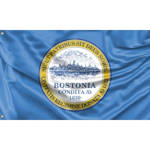 Boston City Flag | Unique Design Print | High Quality Materials | Size ...