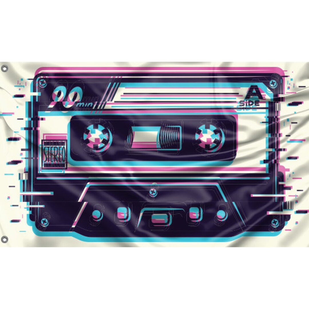Vaporwave Old Cassette Flag Unique Print 3x5 Ft / 90x150 Cm - Etsy