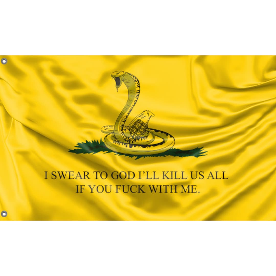 Gadsden Angry Variant Flag Unique Design Print Hiqh Quality Materials ...