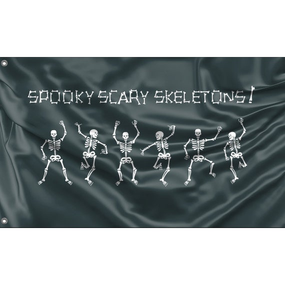 Spooky Scary Skeletons Flag Unique Design Print Hiqh - Etsy