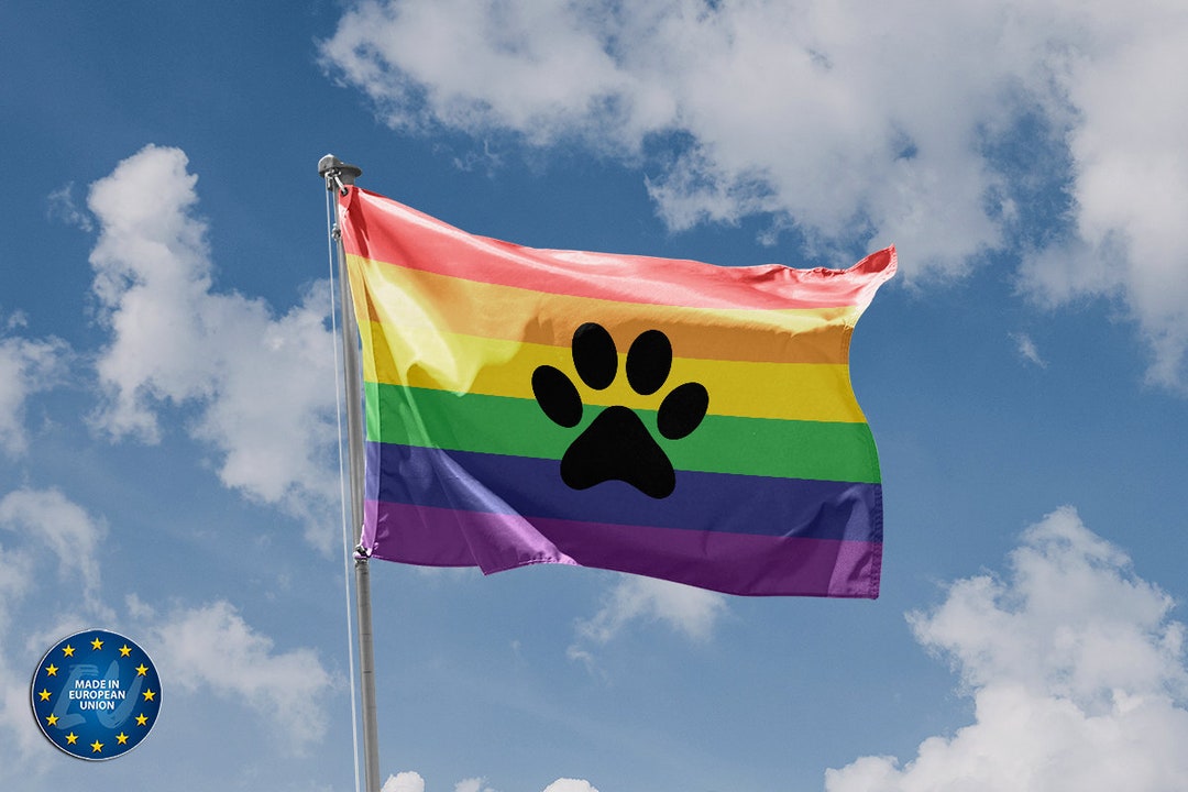 Furry Rainbow Pride Flag | Unique Design Print | High Quality Materials ...