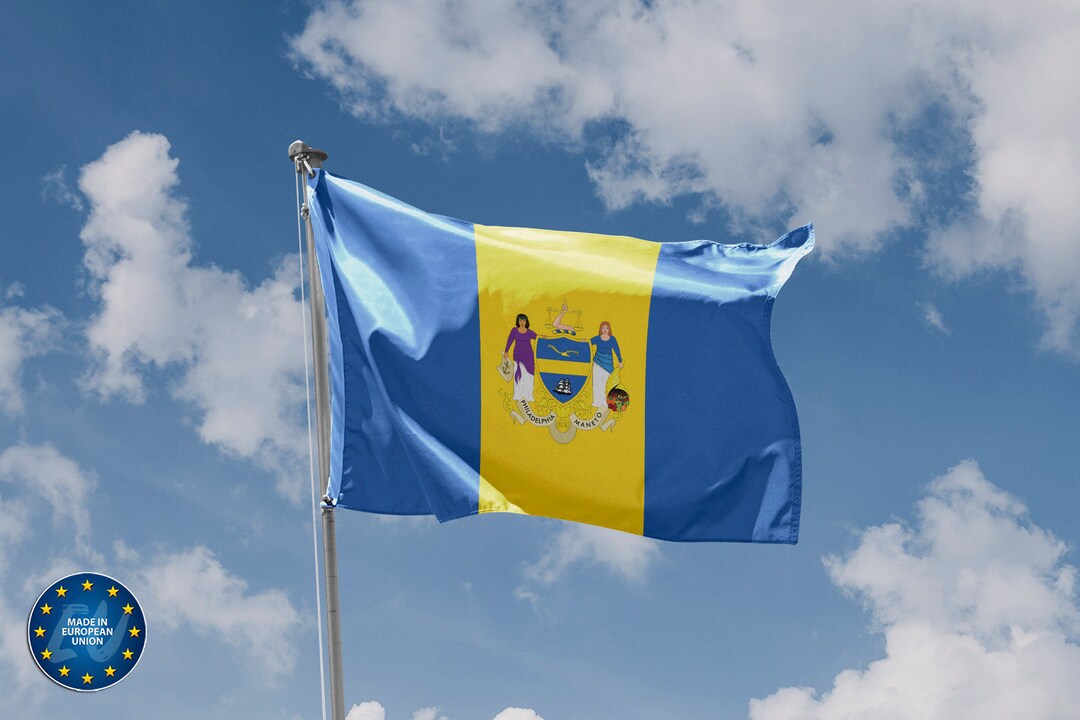 Philadelphia City Flag Unique Print, 3x5 Ft / 90x150 Cm Size, EU Made ...