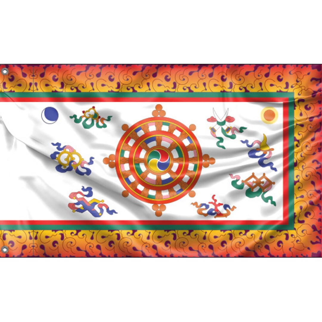 Historical Flag of Sikkim, Unique Print, 3x5 Ft / 90x150 Cm Size, EU ...