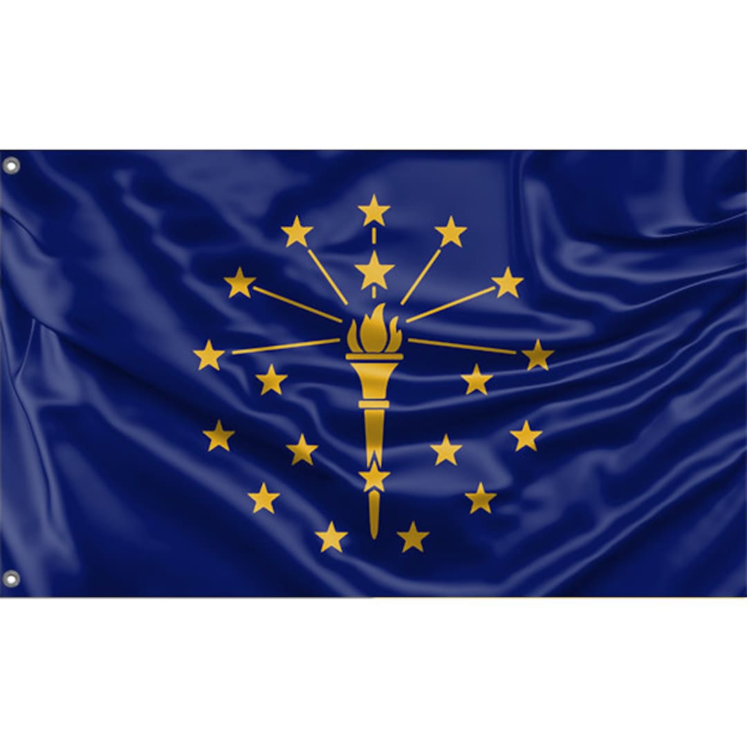 Redesigned Indiana State Flag Unique Design Print High - Etsy