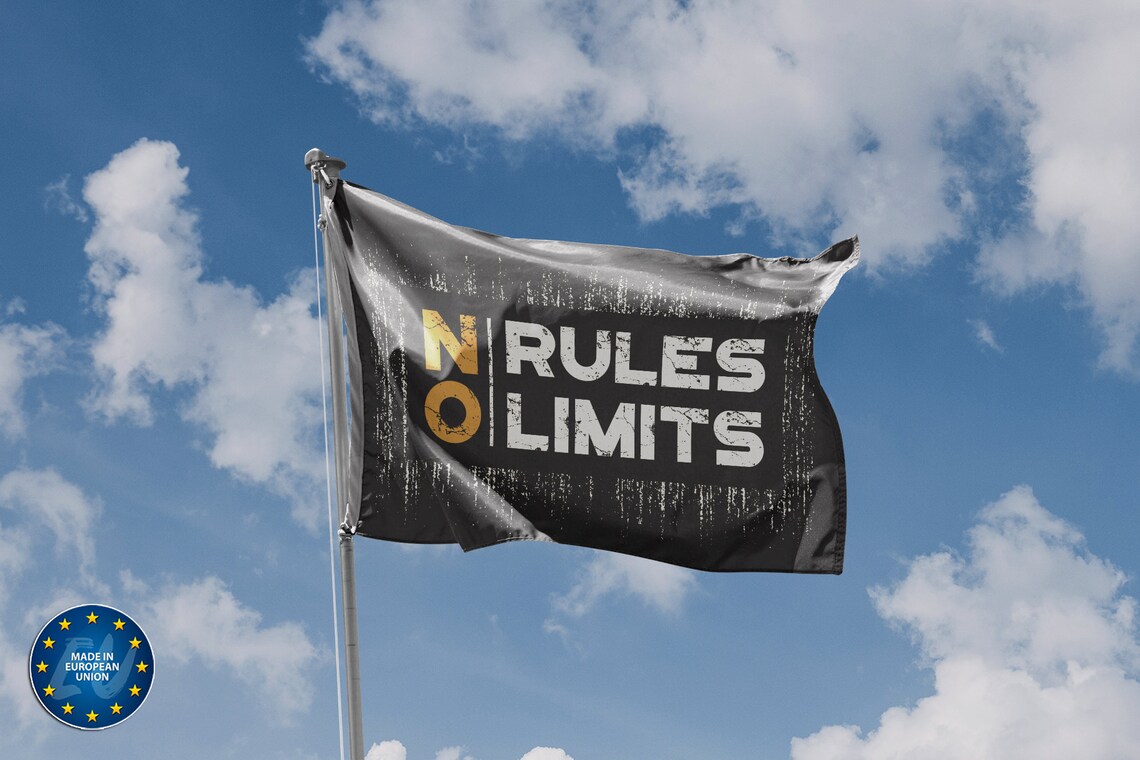 No Rules No Limits Flag Unique Design Print Hiqh Quality - Etsy